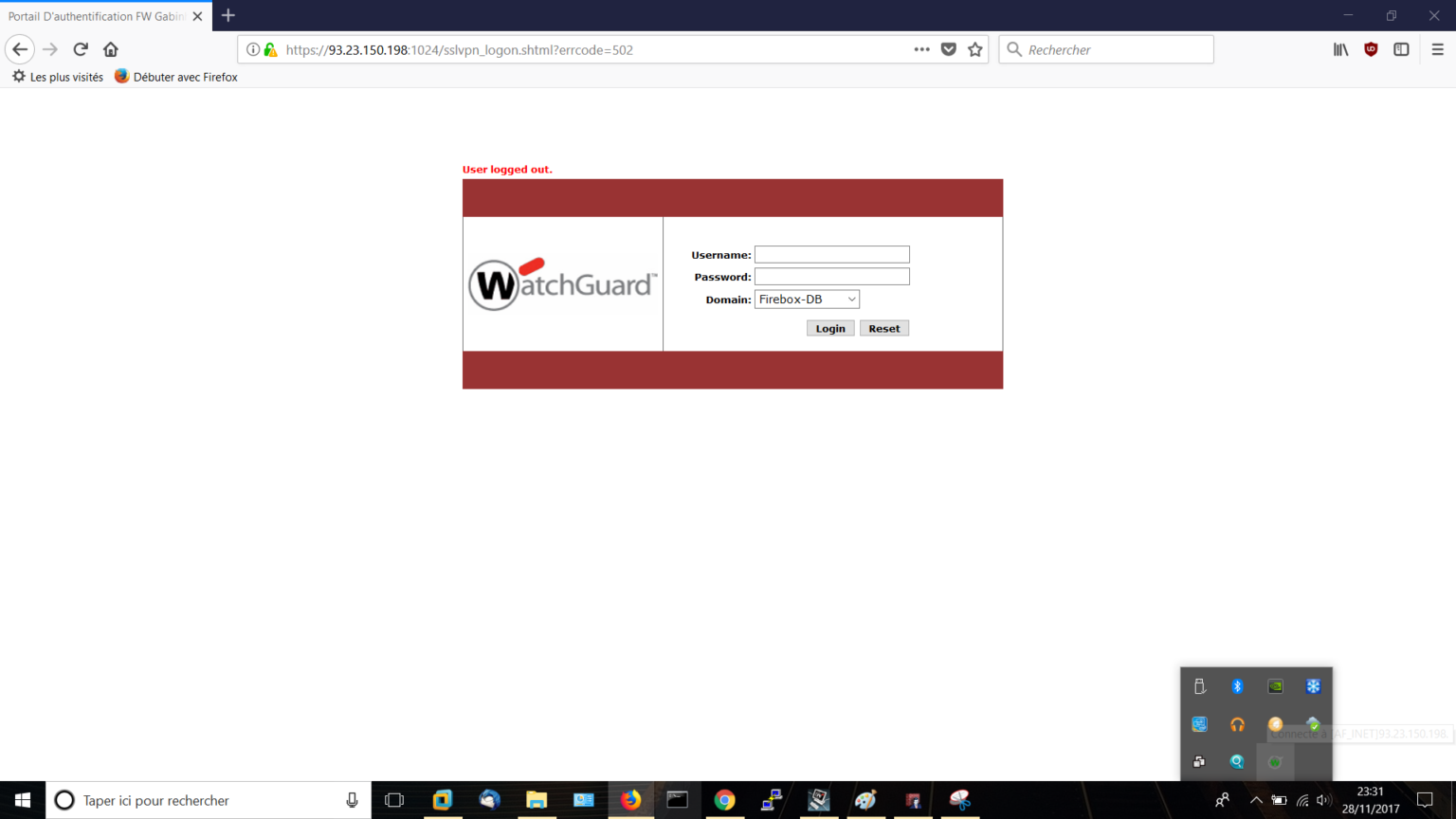 Watchguard : configurer un tunnel VPN SSL