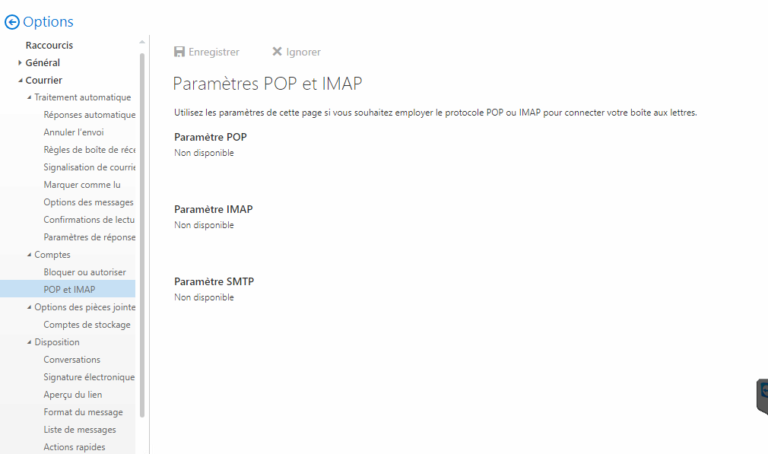 Activer et configurer le POP3, L'IMAP et le SMTP sur un serveur ...