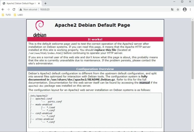 Installer, configurer et sécuriser Apache sur son serveur Debian 10