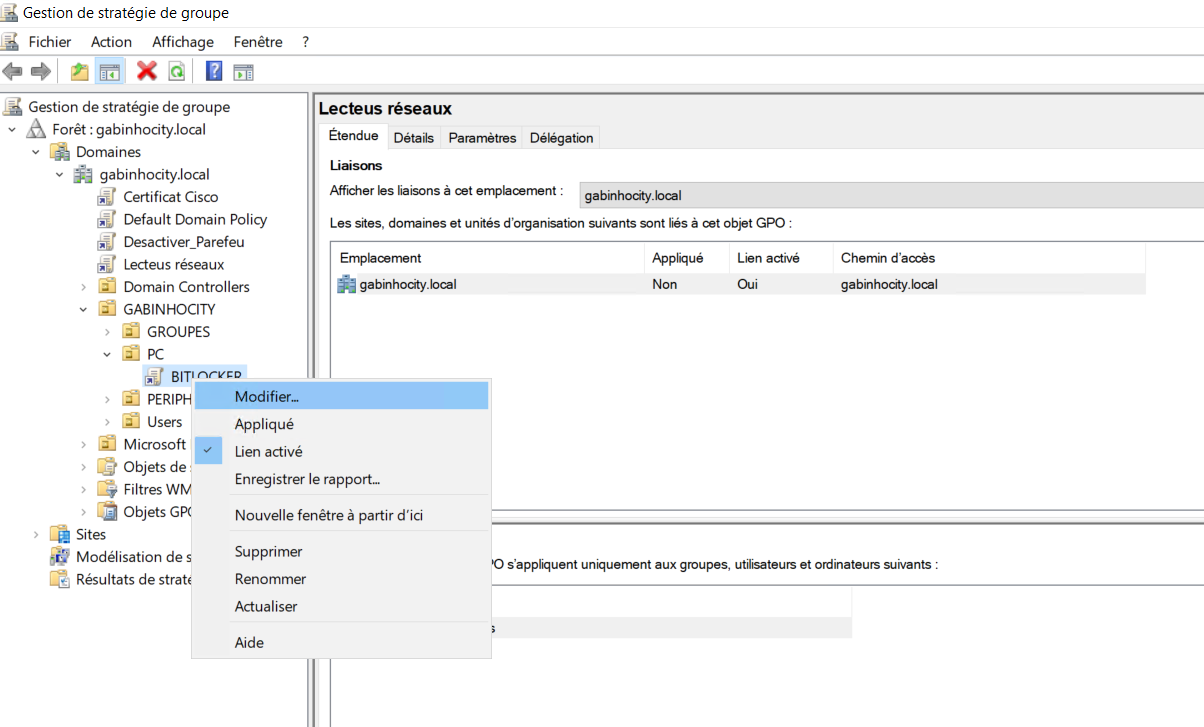 Configurer BitLocker avec SCCM
