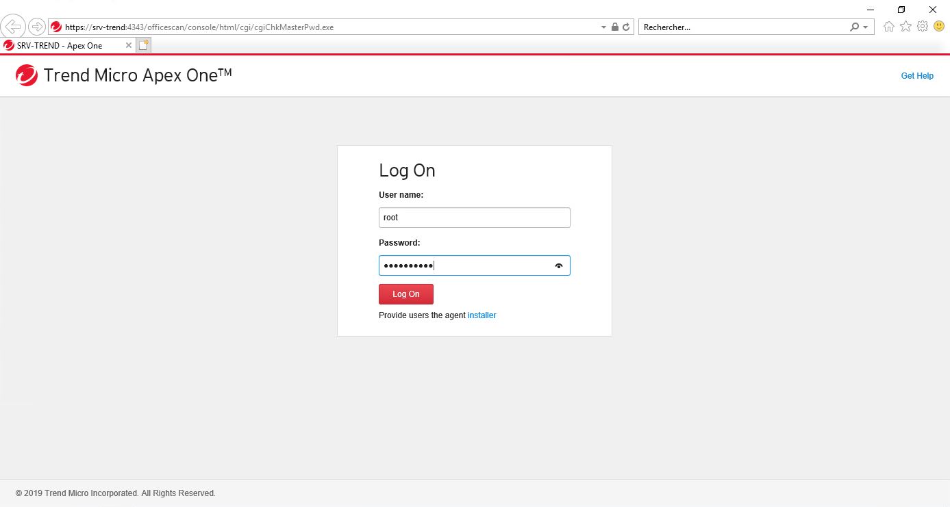 Installer un serveur Apex One